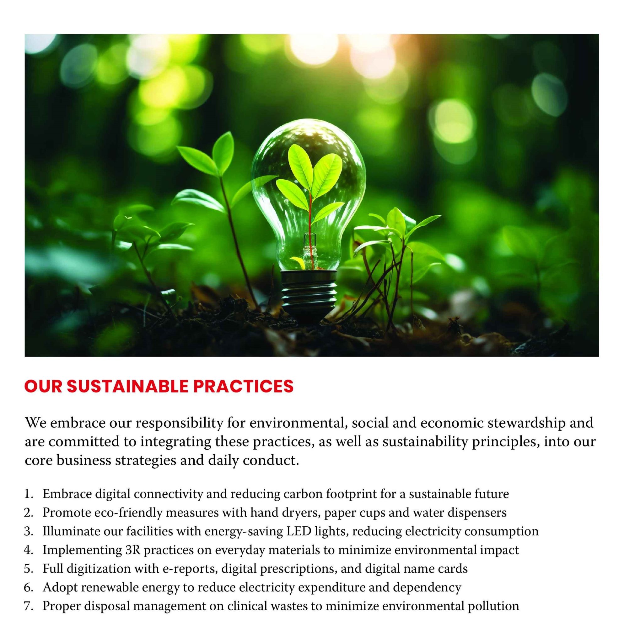 Sustainability - BP Healthcare